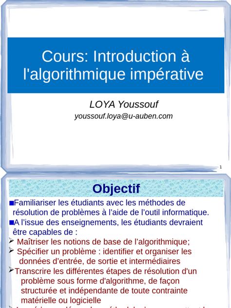 présentation algo pdf programmation programme informatique