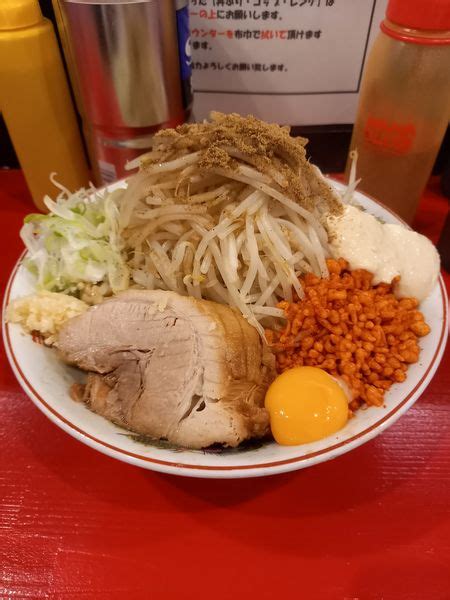 『まぜそば小￥900』ラーメン鷹の目 北千住店のレビュー ラーメンデータベース