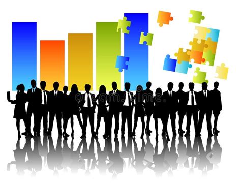 Business Problem And Solution Stock Vector Illustration Of Graphic Silhouette