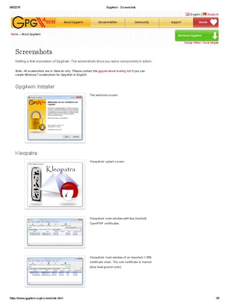 Gpg4win Screenshots Pdf