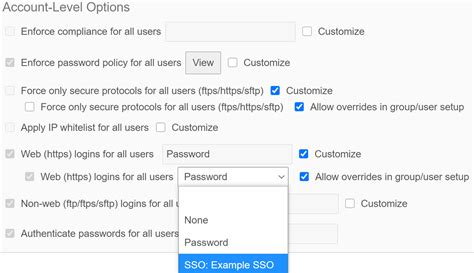SSO Account Level Hosted FTP Help