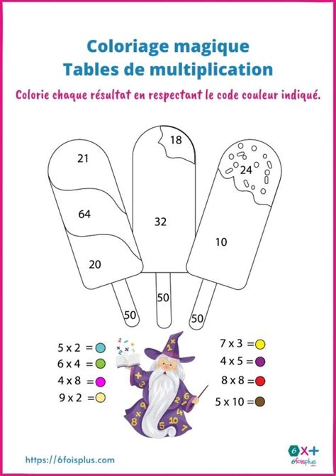 Coloriage Magique Tables De Multiplication Foisplus