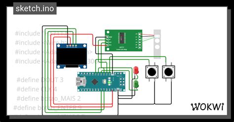 Loadcell Oled Display 1306 Copy Wokwi Esp32 Stm32 Arduino Simulator