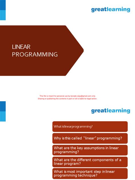 Linear Regression Download Free Pdf Linear Programming Applied