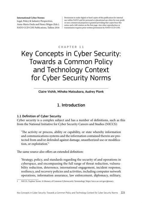 pdf chapter 11 key concepts in cyber security towards a · pdf