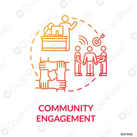 Community Engagement Red Gradient Concept Icon Stock Vector 2573368