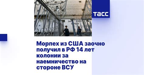 Морпех из США заочно получил в РФ 14 лет колонии за наемничество на стороне ВСУ