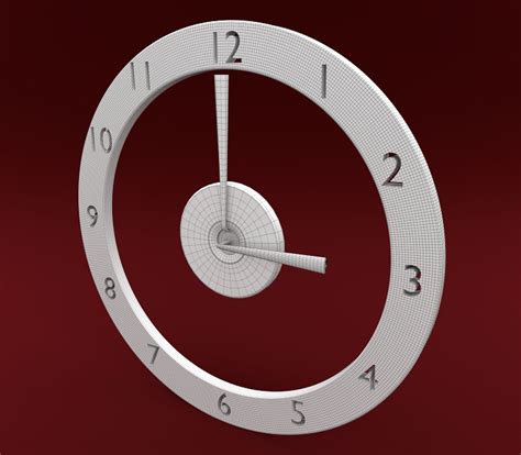Generic Clock 1 With Two Texture Types 3d Model 15 3ds Blend