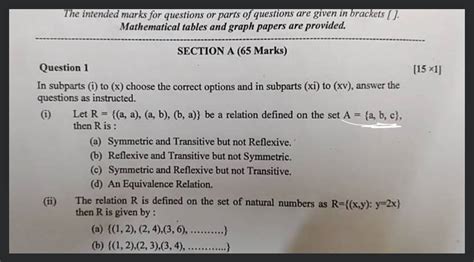The Relation R Defined On The Set Of Natural Numbers As Aba Differs