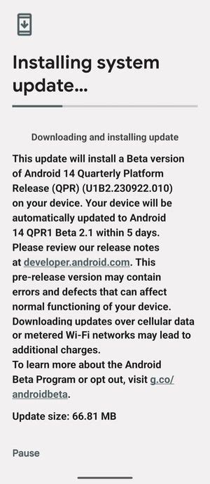 An Android 14 QPR1 Beta 2.1 bug fix update is out for Pixels, but not the Pixel 8 and 8 Pro ...