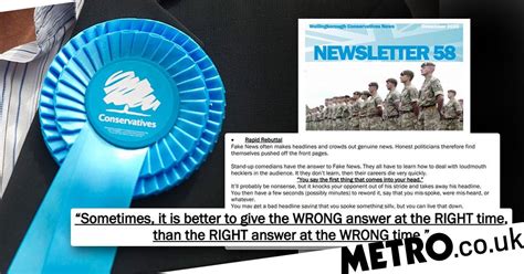 Tory Activists Told To Lie And Weaponise Fake News In Newsletter
