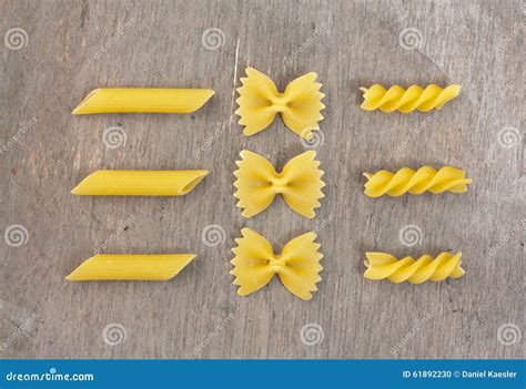 Various Types Of Noodles Stock Photo Image Of Italian