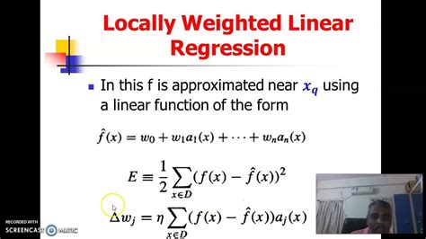 Locally Weighted Regression Youtube