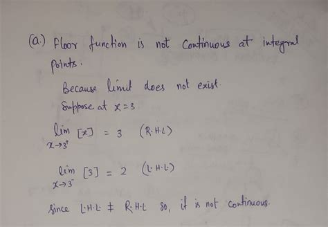 Answered 2 Consider The Floor Function Whose Output Is The