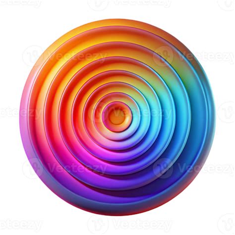 Vibrant Vintage A Series Of Concentric Circles Radiating Outwards In Vibrant Spectral Colors