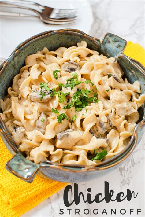 Easy Crockpot Slow Cooker Chicken And Mushroom Stroganoff Recipe Mom Spark