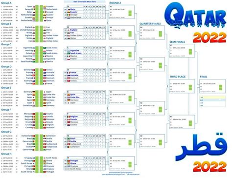 Smartcoder 247 Qatar 2022 Football Wallcharts And Excel Templates Artofit