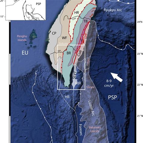 Geological And Kinematic Setting Of Taiwan Arc‐continent Collision Download Scientific Diagram