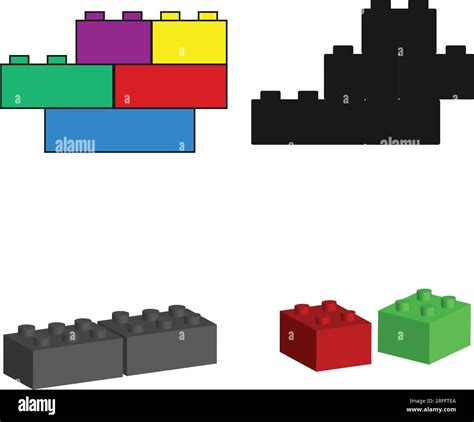 Building Block Icon Vector Illustration Symbol Design Stock Vector