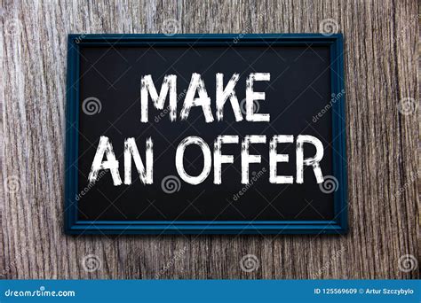 Handwriting Text Make An Offer Concept Meaning Proposal Bring Up
