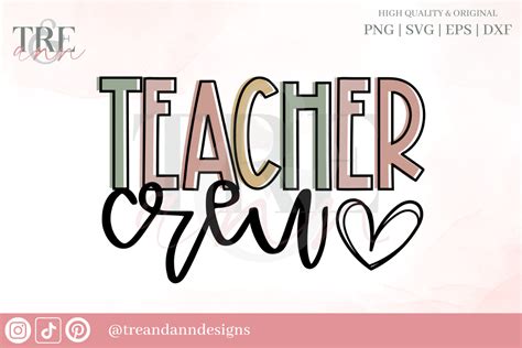 Teacher Crew Svg Png Eps Dxf Graphic By Treanndesigns · Creative Fabrica