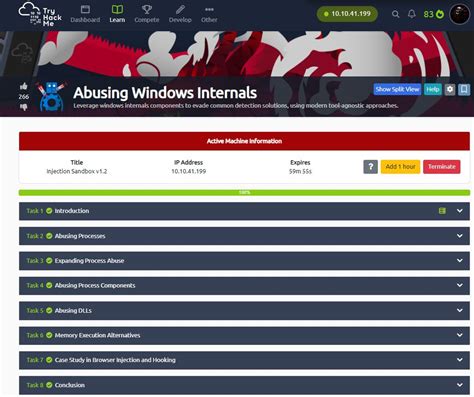 Tryhackme Windows Evasion Processinjection Redteam Portableexecutable Dllinjection