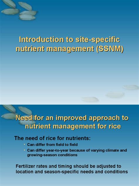 Site Specific Nutrient Management Pdf Fertilizer Rice
