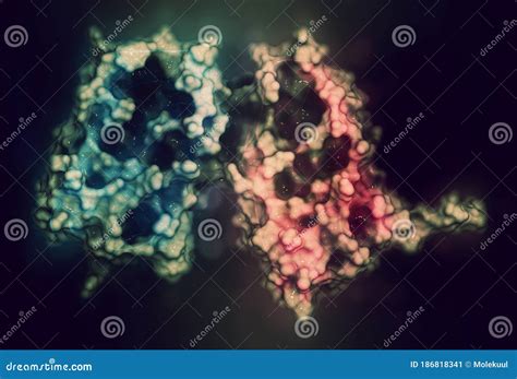 Interferon Beta Molecule Chemical Structure Cytokine Used To Treat Multiple Sclerosis Ms