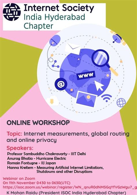 Virtual Workshop On Internet Measurements Global Routing And Online