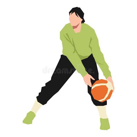 Girl Dribbling Basketball Stock Illustrations 151 Girl Dribbling