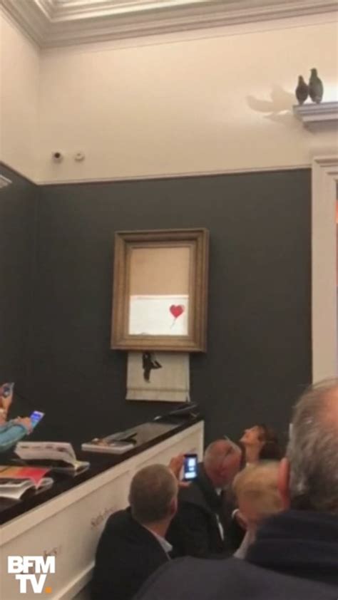Une œuvre de Banksy s autodétruit juste après avoir été vendue aux enchères