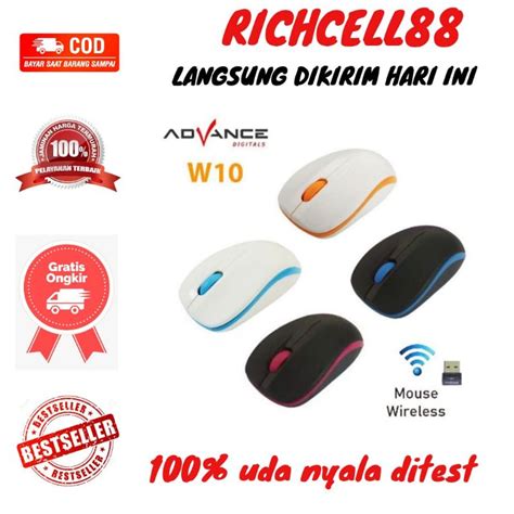 Jual Mouse W10 Wireless Advance Mouse Bluetooh Mouse Pc Mouse Laptop