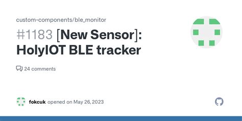 New Sensor Holyiot Ble Tracker · Issue 1183 · Custom Componentsble