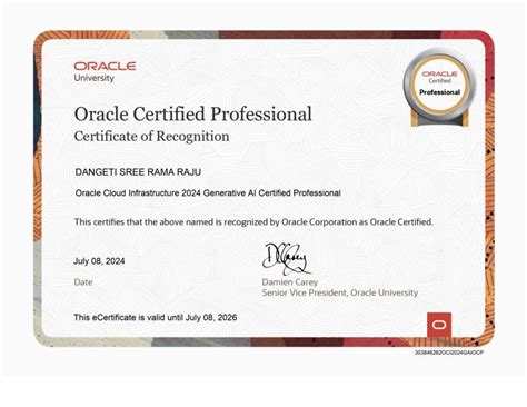 Dangeti Sree Rama Raju On Linkedin Oracle Oci Generativeai