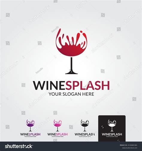 Wine Bar Logo Template Red White Stock Vector Royalty Free 2130065381