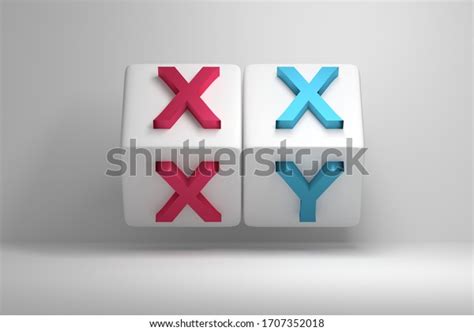 Concept Illustration Two Cubes Male Female Stock Illustration Shutterstock
