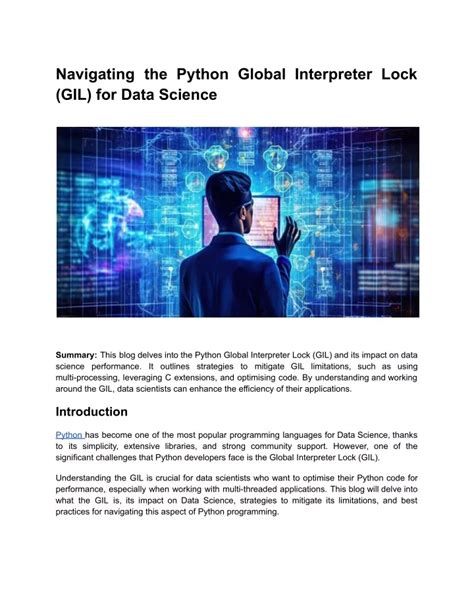 PPT Navigating The Python Global Interpreter Lock GIL For Data Science PowerPoint