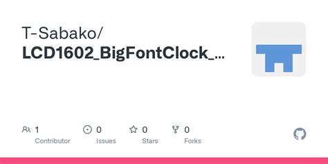 GitHub T Sabako LCD1602 BigFontClock I2C ESP8266