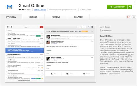 Updated Gmail Offline Chrome App Poketors Technology Blog