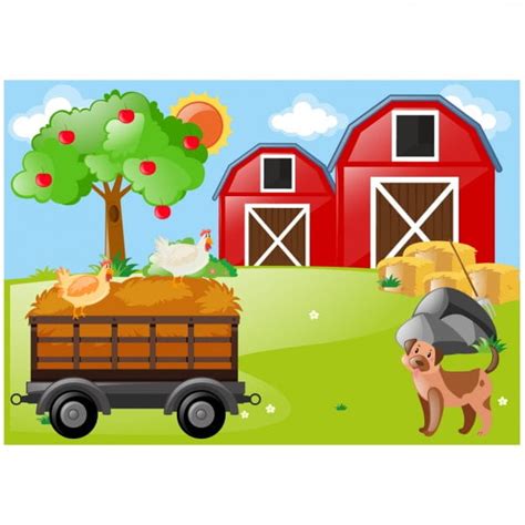 농장 배경 디자인 Eps Uidownload