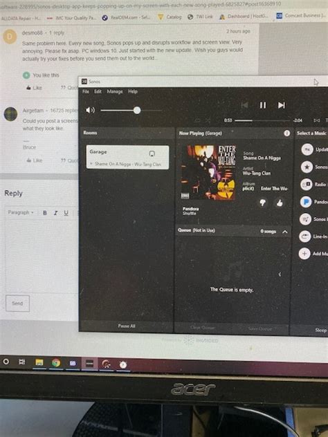 Sonos Desktop App Keeps Popping Up On My Screen With Each New Song