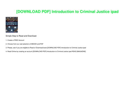 Ppt Download Pdf Introduction To Criminal Justice Ipad Powerpoint