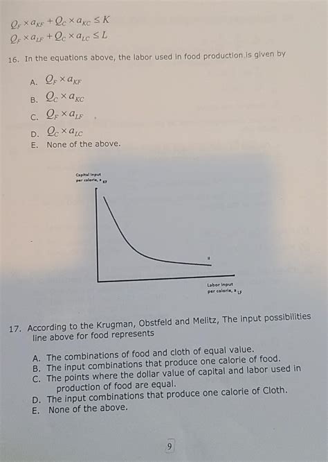 solved of А labor constraint b С capital constraint d e ac