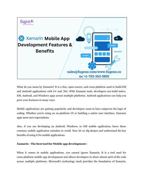 ppt xamarin mobile app development features and benefits powerpoint