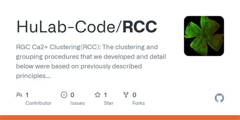 GitHub HuLab Code RCC RGC Ca2 Clustering RCC The Clustering And