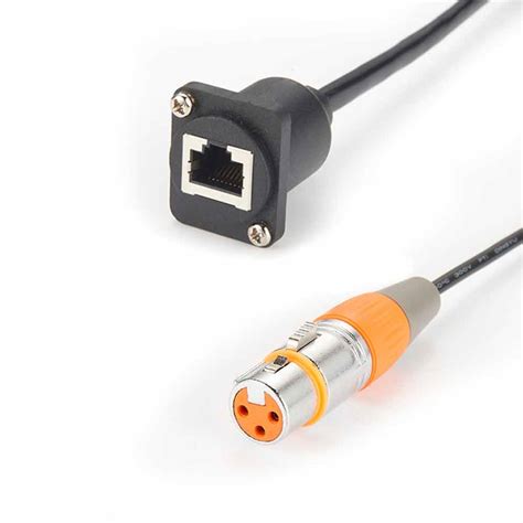Dmx Adapter Panel Mount Xlr Female To Rj45