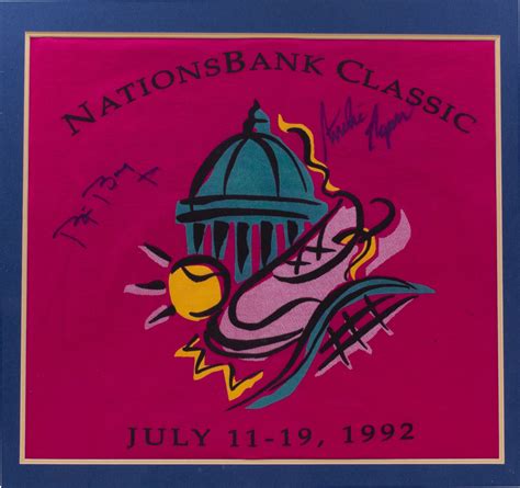 Bjorn Borg Andre Agassi Signed Framed 1992 Nationsbank Classic Golf