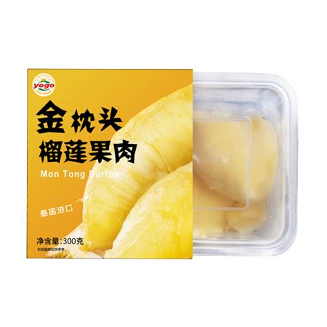 京鲜生 泰国金枕头冷冻榴莲肉300g装 冷冻榴莲 商品详情 菜管家