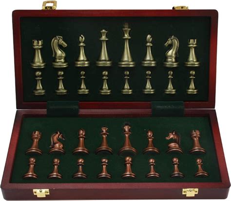 Ruilonghai Schachbrett Metall Schachspiel Großes Deluxe Schachspiel