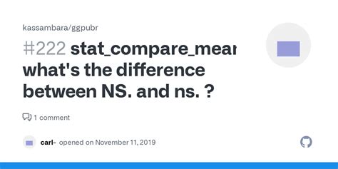 Stat Compare Means Whats The Difference Between Ns And Ns · Issue 222 · Kassambara Ggpubr